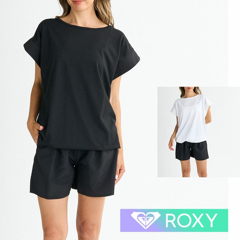 ROXY ロキシー ラッシュガード レディース 半袖 Tシャツ ラッシュTシャツ GRAN CANARIA RLY251053 水陸両用 UVカット 水着 サーフ サーフィン ブランド